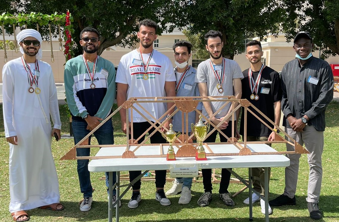 AURAK Engineering students won 1st & 3rd place in Wooden Bridge ...