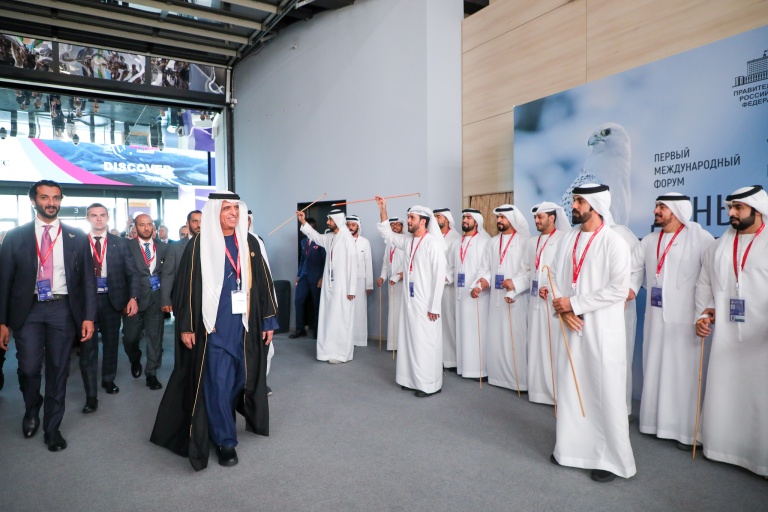 Saud bin Saqr inaugurates UAE pavilion at St. Petersburg International ...